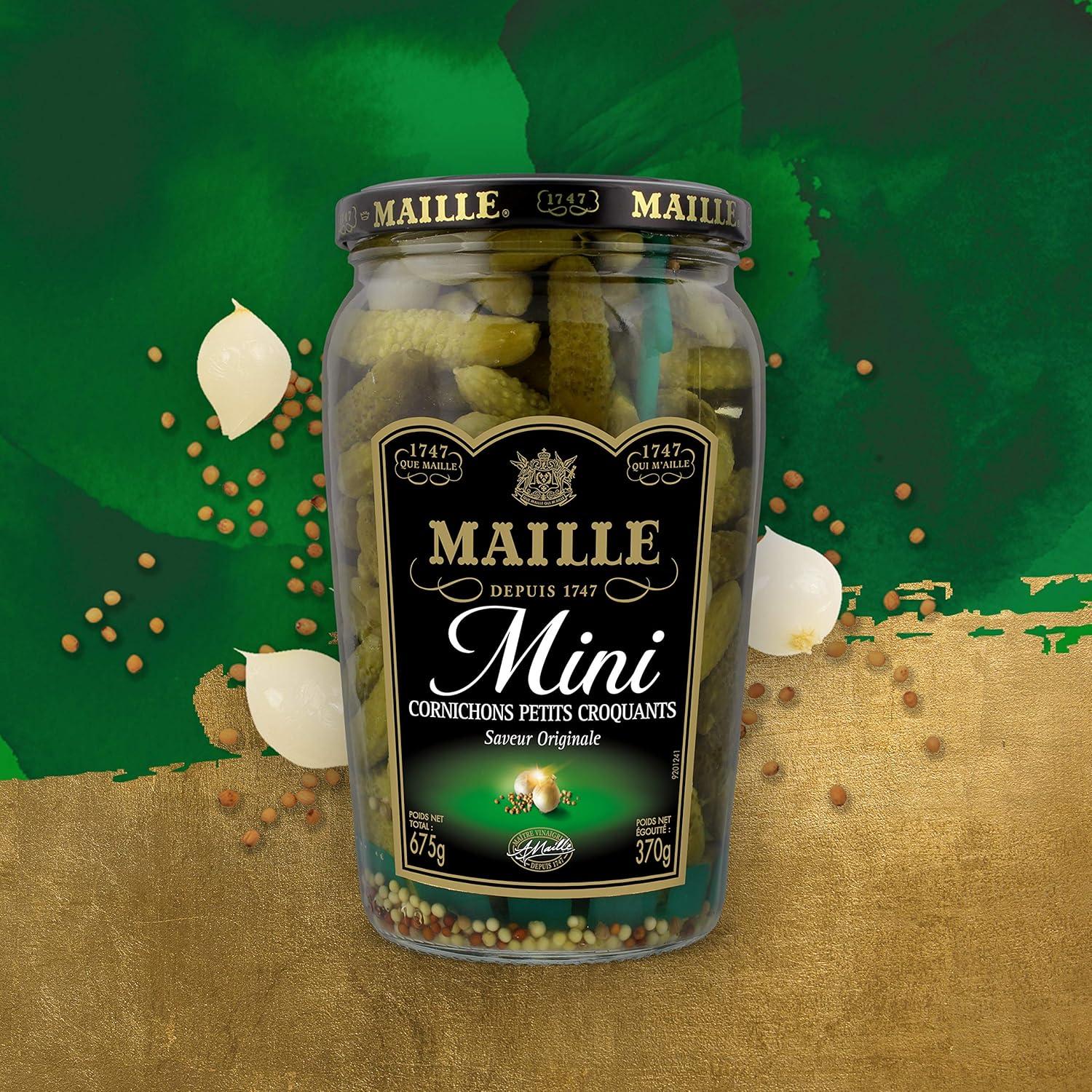Maille Mini Cornichons Petits Croquants Bocal Croquants et Intenses ...