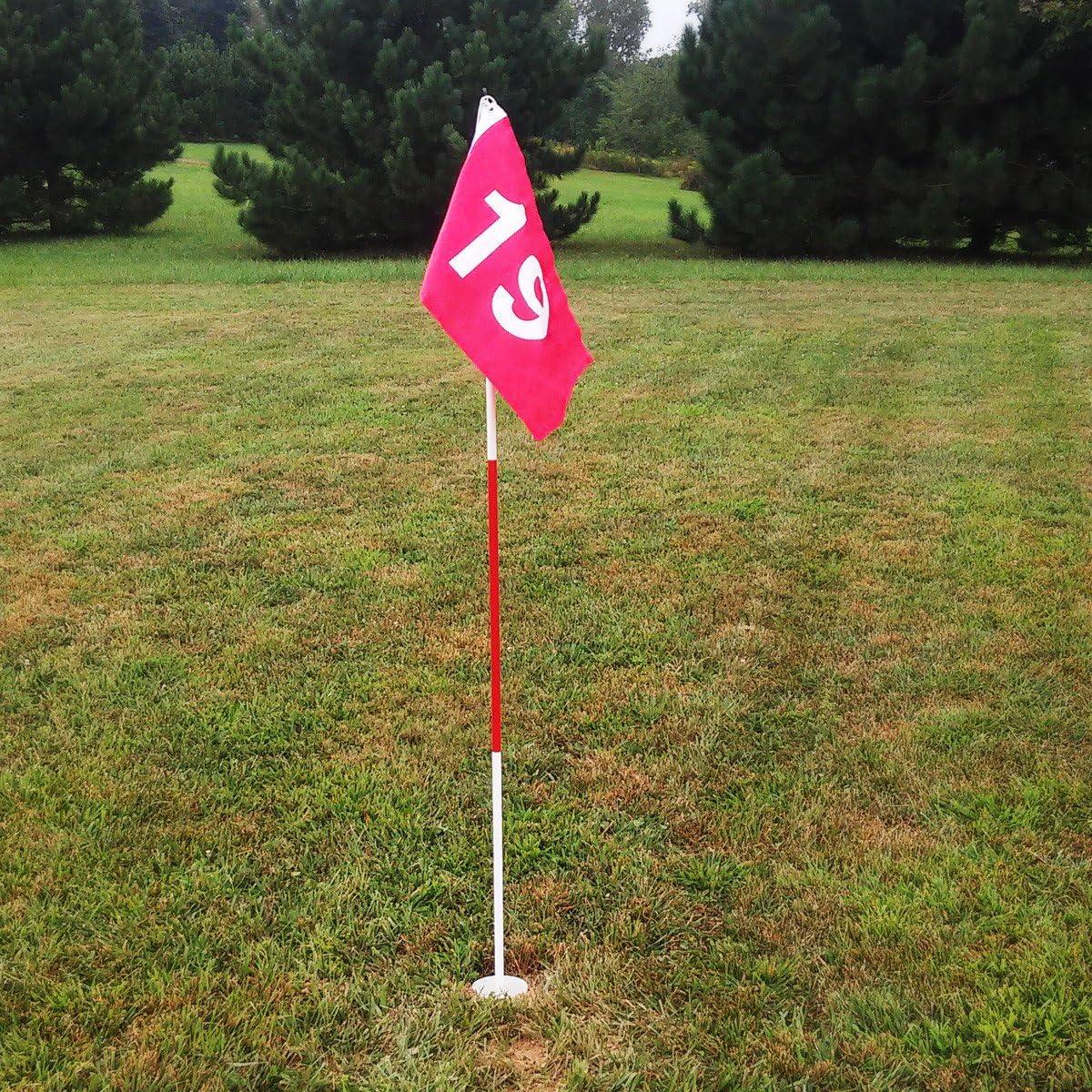 Tour Gear Portable Golf Flag with Cup 6-Foot Height Flagstick Create ...