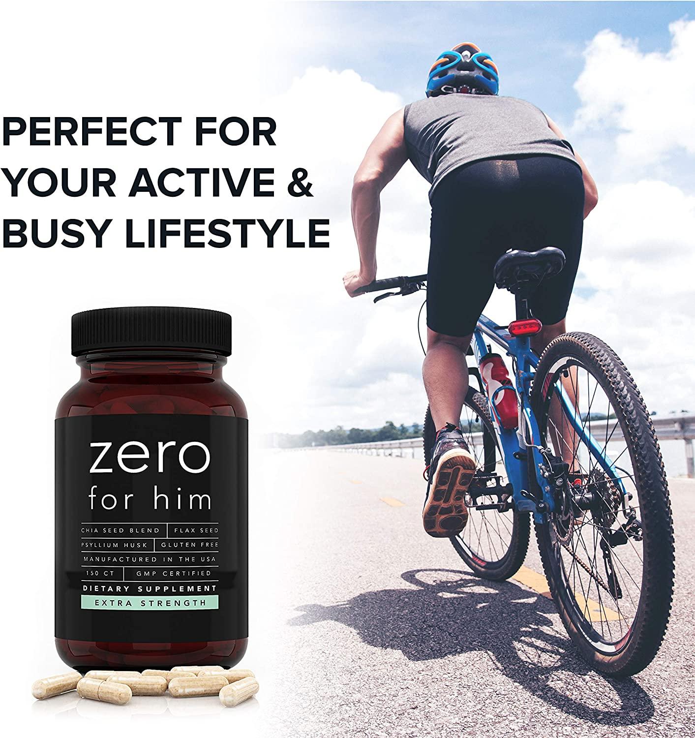 Zero for Him Extra Strength - 150 Vegan Capsules - High Fiber ...