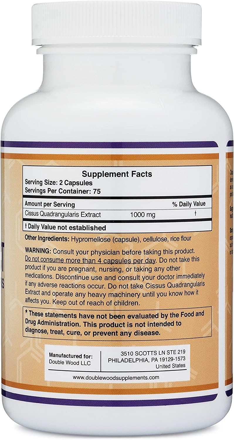 Cissus Quadrangularis Super Extract - 150 Capsules | USA Made Dietary ...