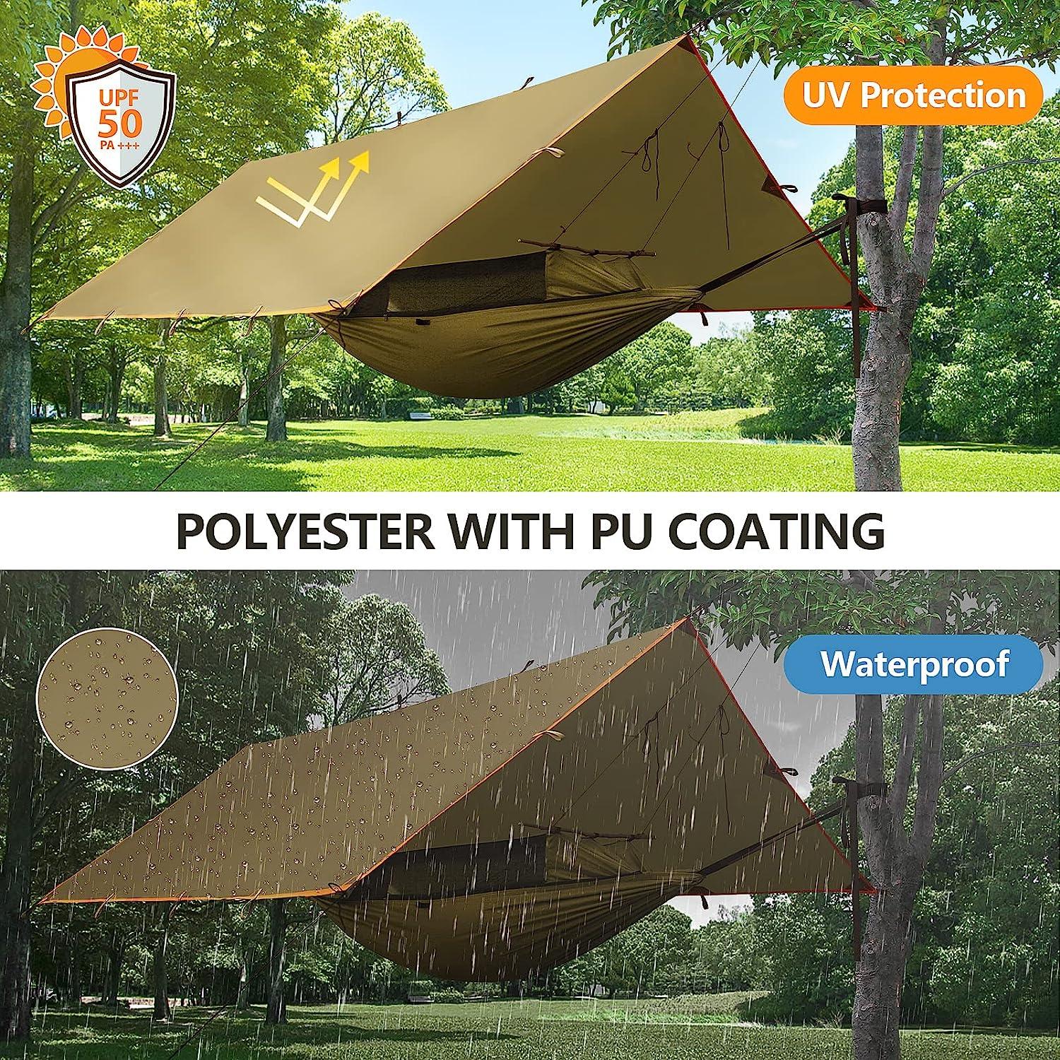 FREE SOLDIER Waterproof Portable Tarp - Outdoor Camping & Backpacking ...