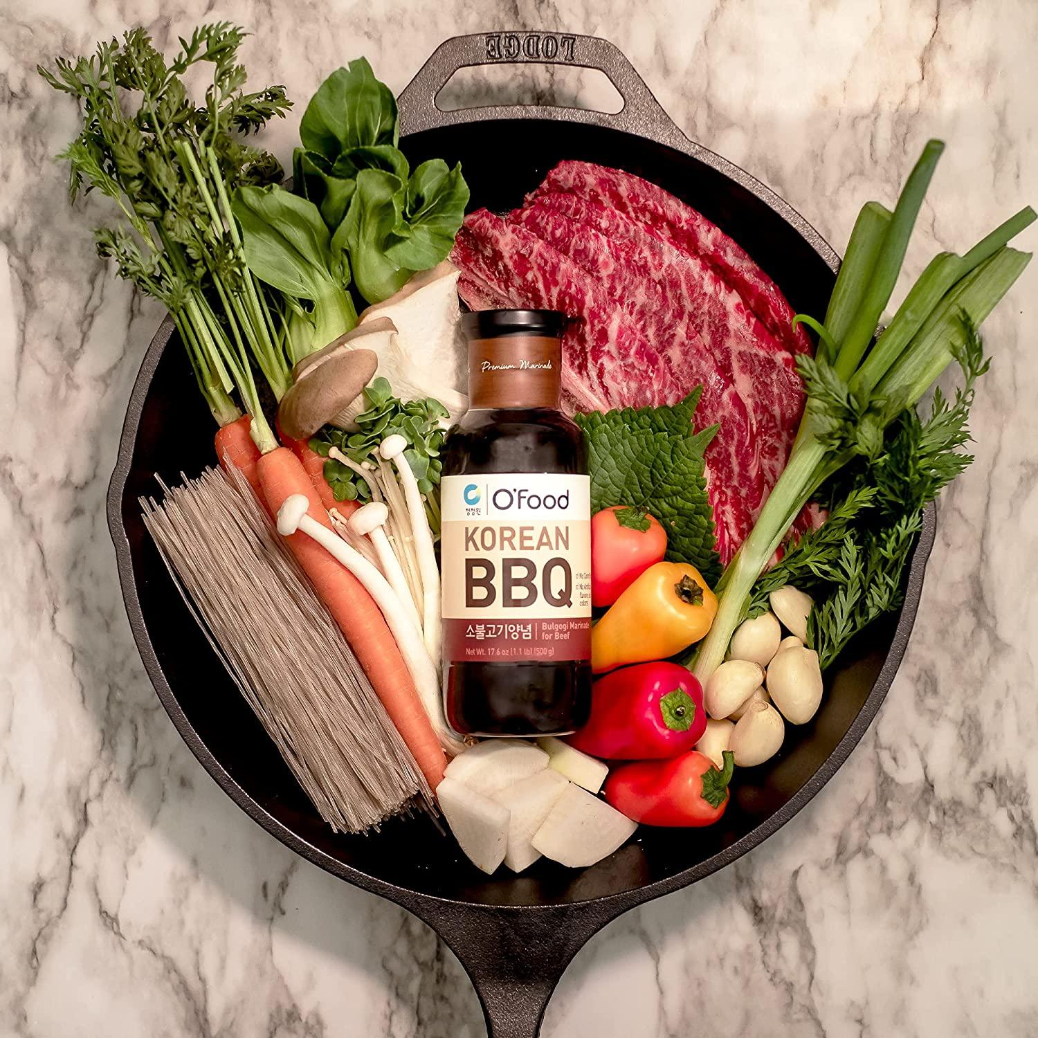 Chung Jung One O'Food Korean BBQ Bulgogi Sauce & Marinade for Beef 17.6 ...