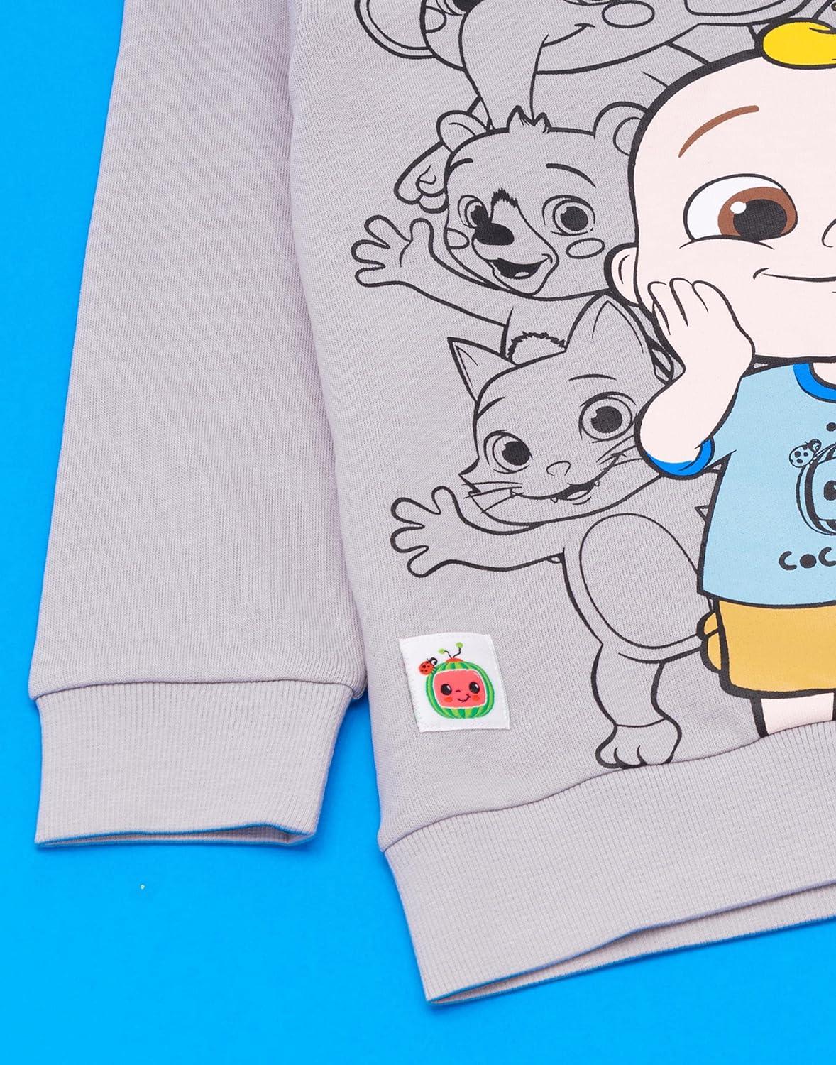 CoComelon Kids Sweatshirt | Ello Pepe Boba Kiki Characters | Nursery ...