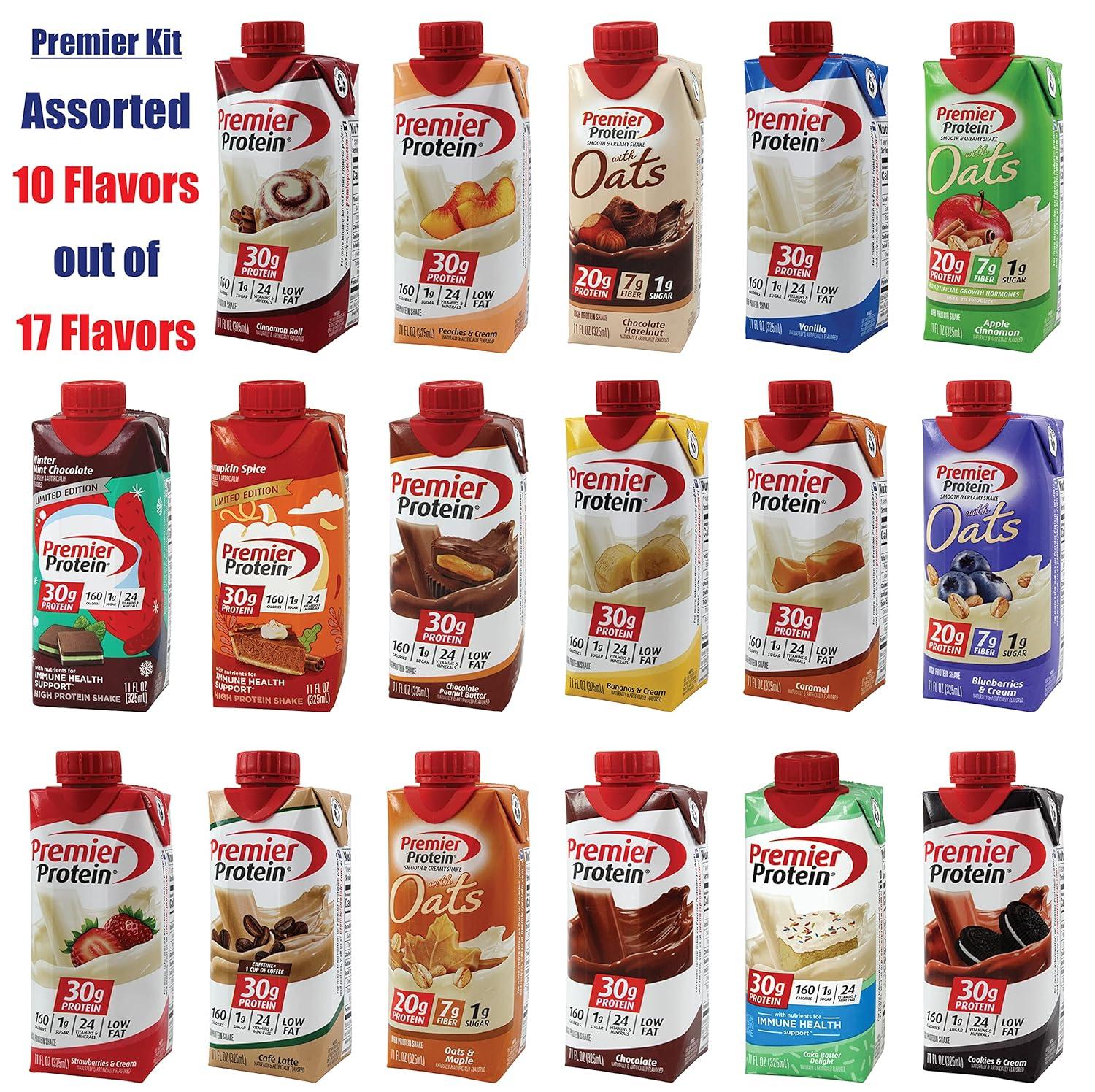 Protein Shake Sampler Variety | 10 Pack of Ready-to-Drink High Protein ...