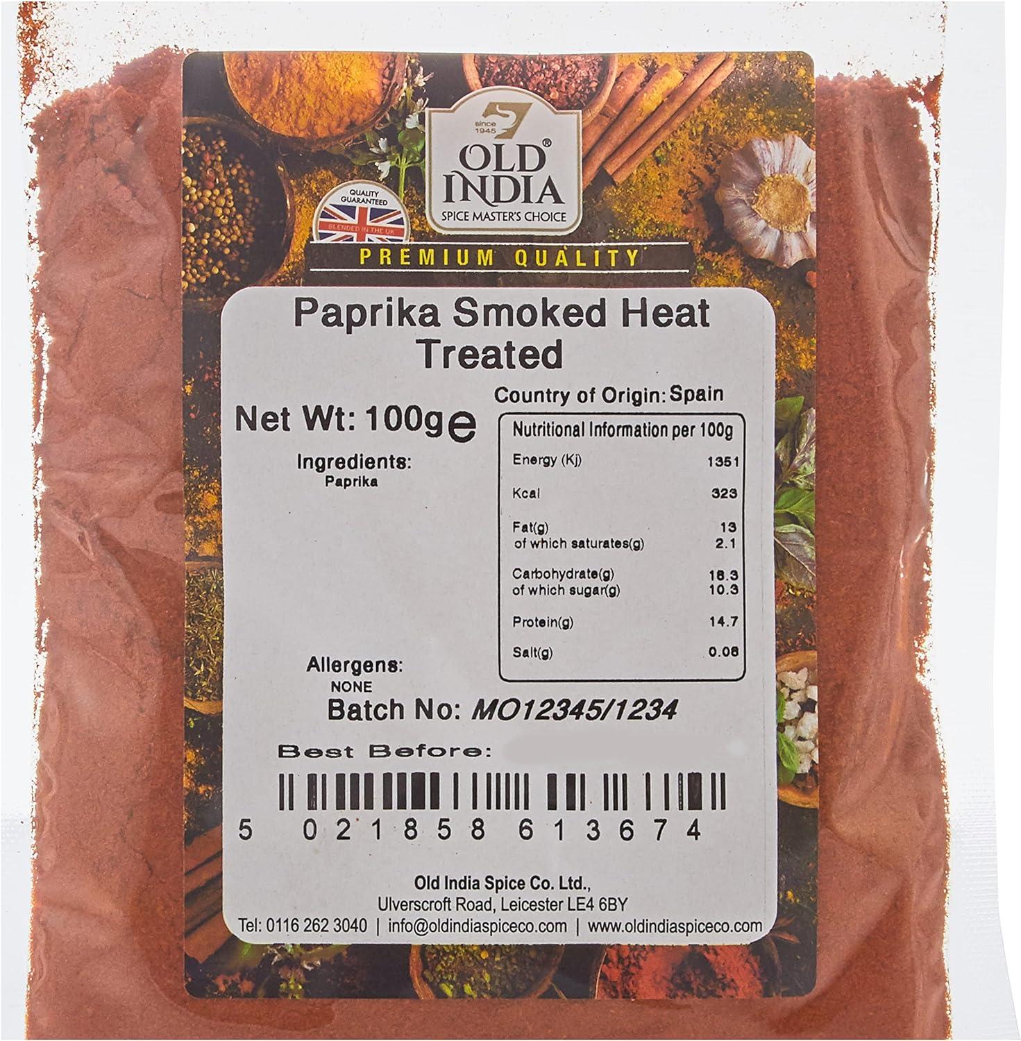 Old India Paprika Smoked Heat Treated 100g - Premium Quality Smoked ...