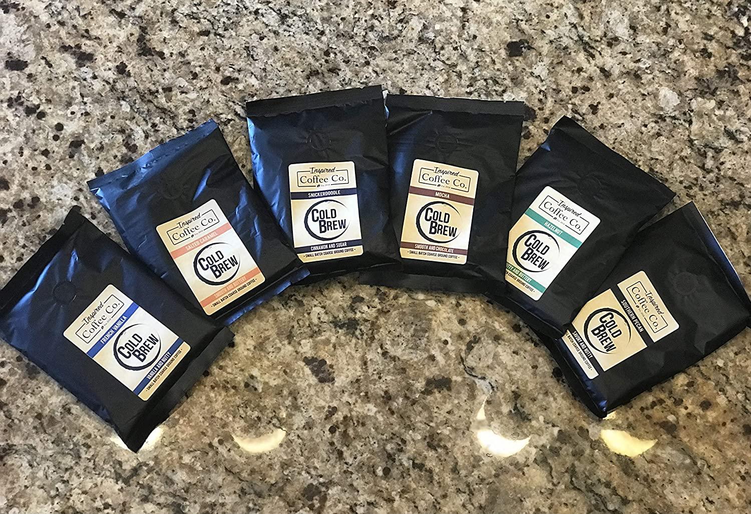 Flavored Cold Brew Coffee Sampler Pack - Coarse Ground - Inspired ...