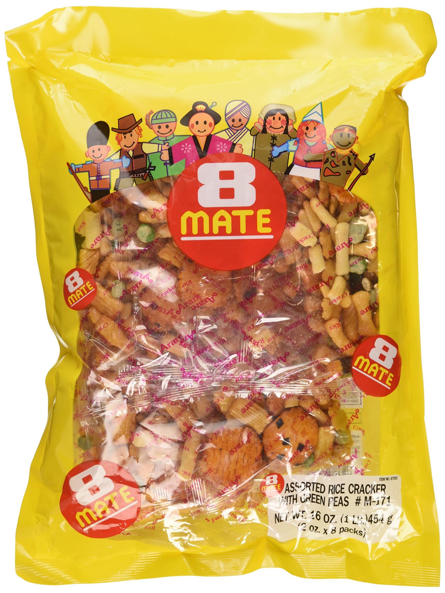 Shirakiku 8-Mate Assorted Rice Crackers 16 Oz - Traditional Japanese ...