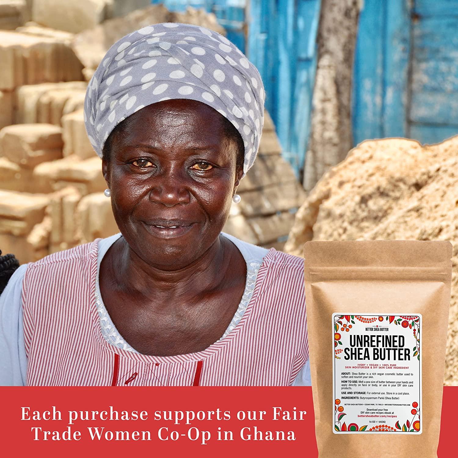 100% Pure African Raw Shea Butter | Unrefined Skin Moisturizer for Face ...