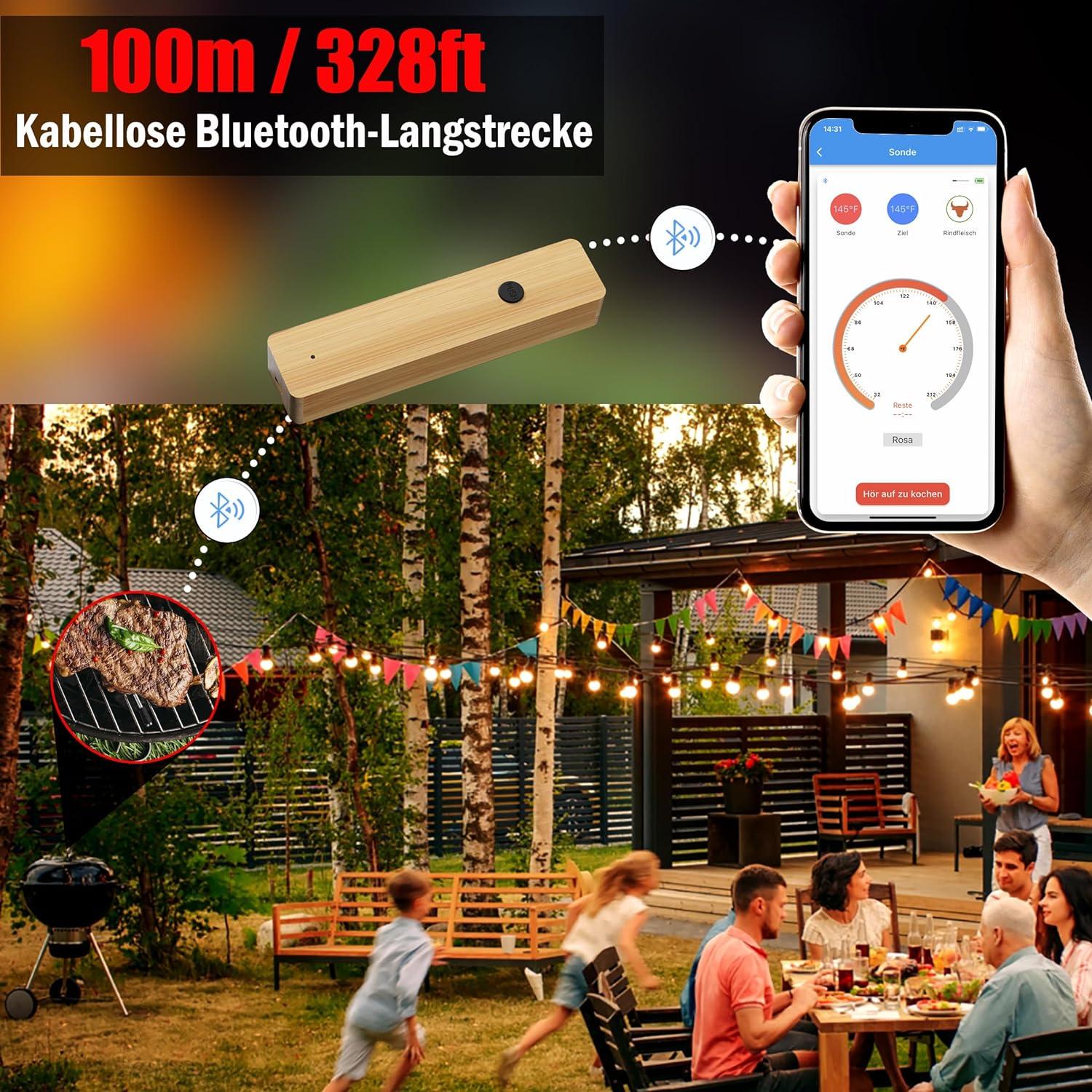 Wireless Meat Thermometer with Bluetooth & Dual Probes | Perfect for ...
