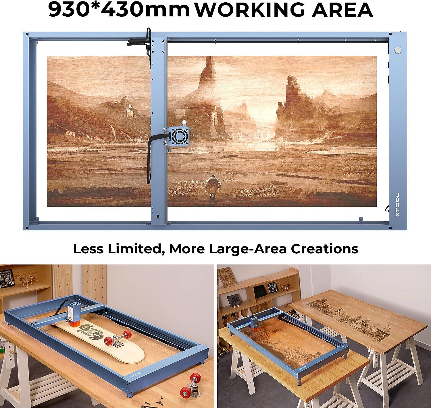 xTool D1 Pro Extension Kit - Expand Laser Engraving Area to 36.85''*17 ...