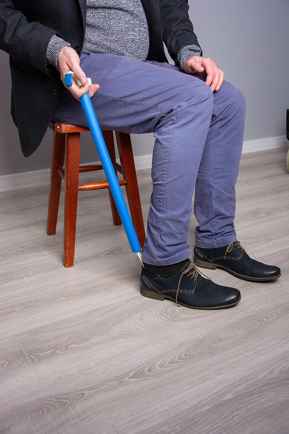 Pflegehome24 61cm Dressing and Undressing Stick with Shoehorn - Blue ...