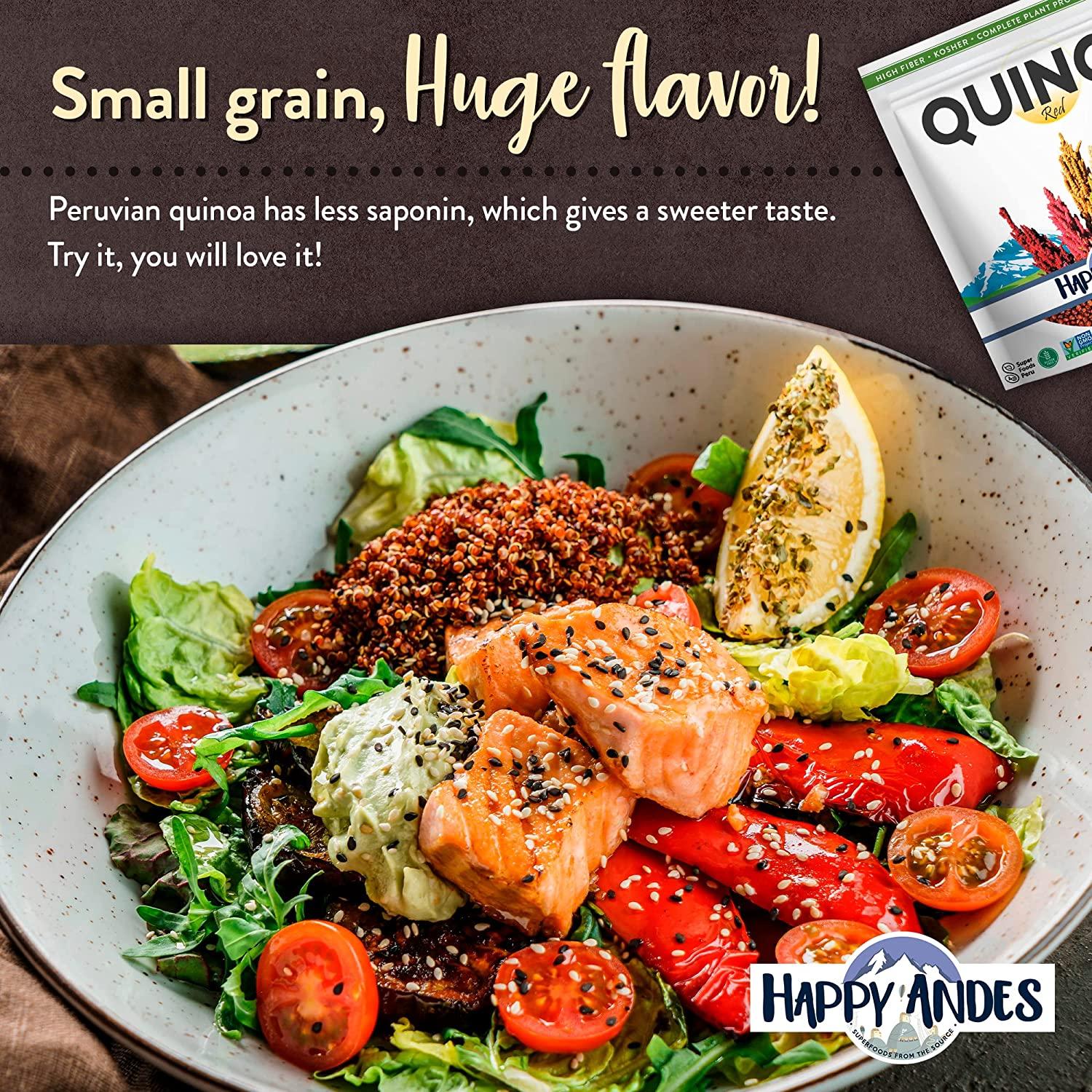 Happy Andes Tri-Color Quinoa: Non-GMO Gluten-Free Whole Grain Rice ...