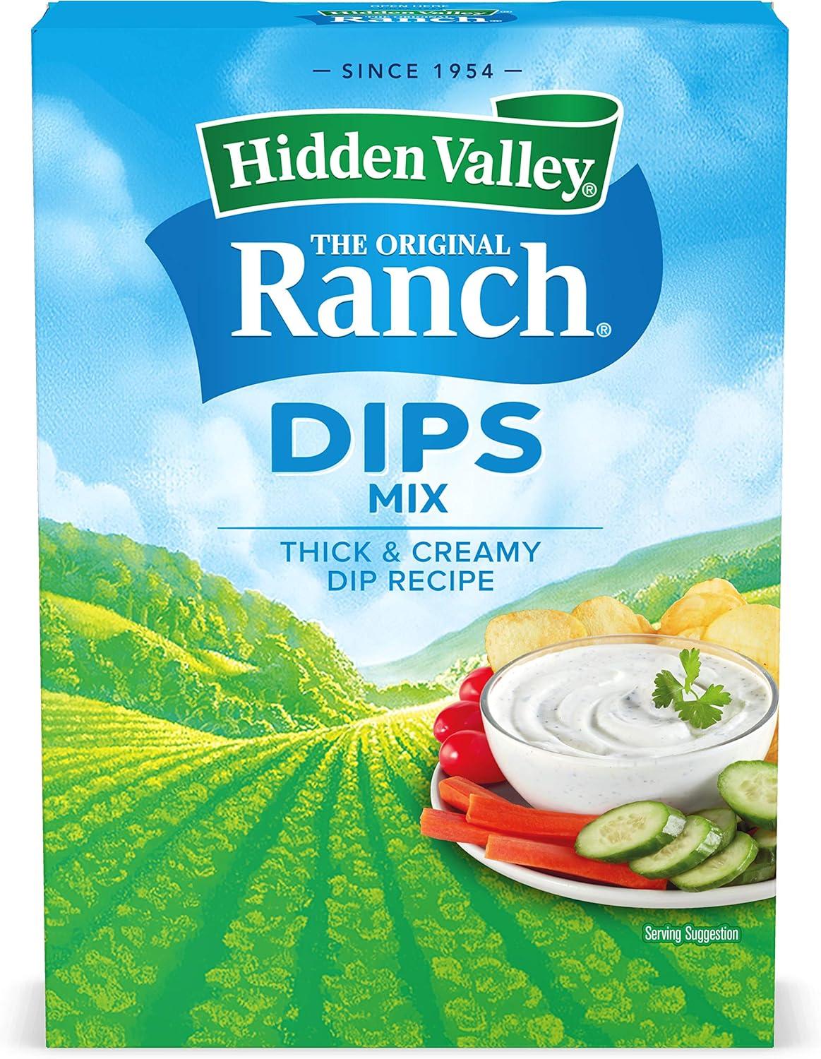 Hidden Valley Ranch Dips Mix - 4 Envelopes (113g) | Original Recipe ...