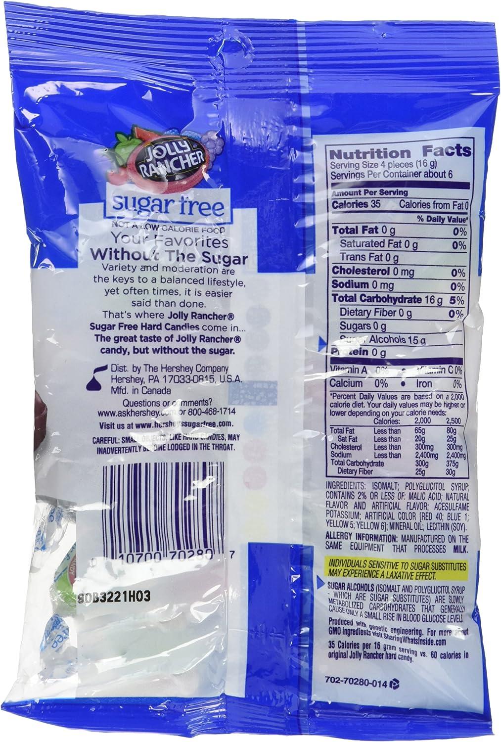 Hersheys Jolly Rancher sugar free hard candy peg bag assortment - 3.6 oz / bag 12 ea | Buy Now ...