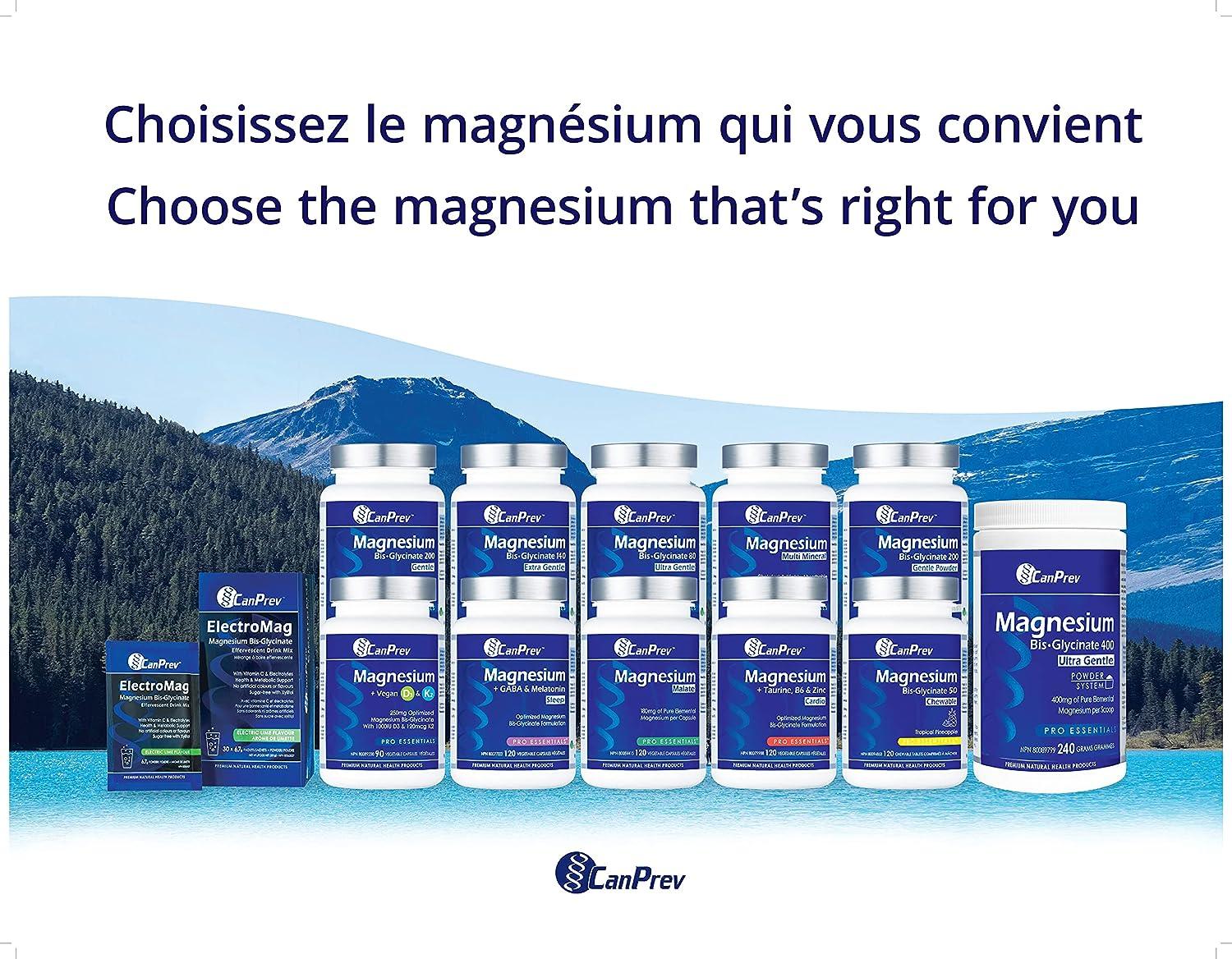 CanPrev Magnesium Bisglycinate Chelated + GABA & Melatonin 120 Caps ...