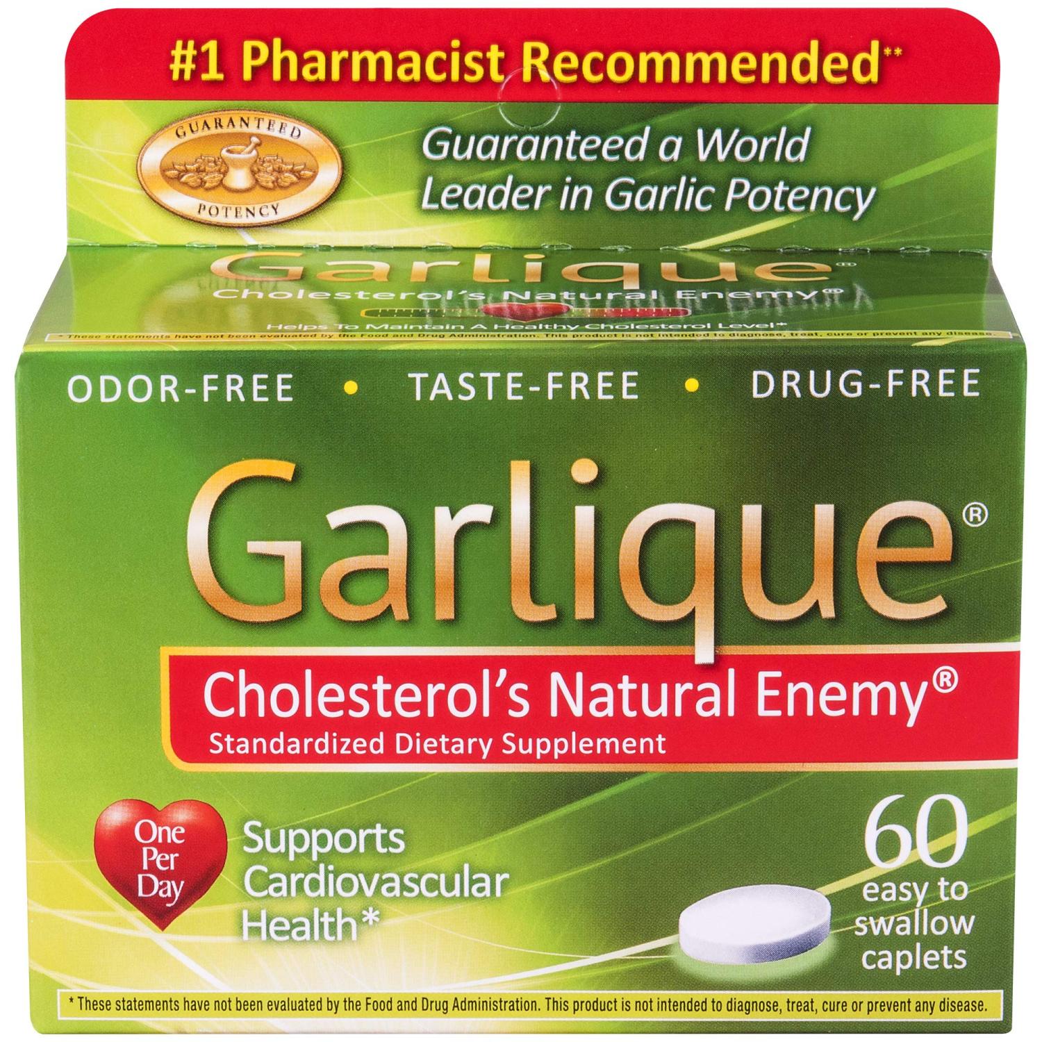 Garlique Caplets 60 Tablets - Pack of 4 | Garlic Supplement for ...
