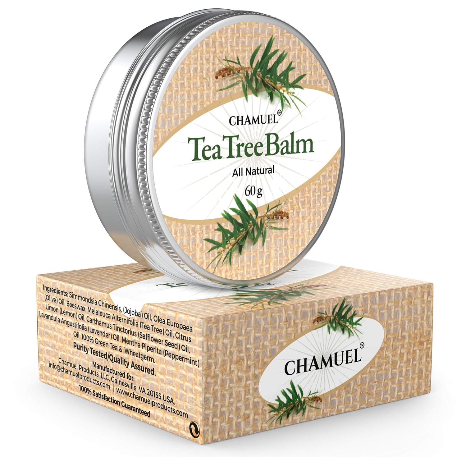 Tea Tree Oil Balm - 100% Natural Cream for Eczema, Psoriasis, Acne ...