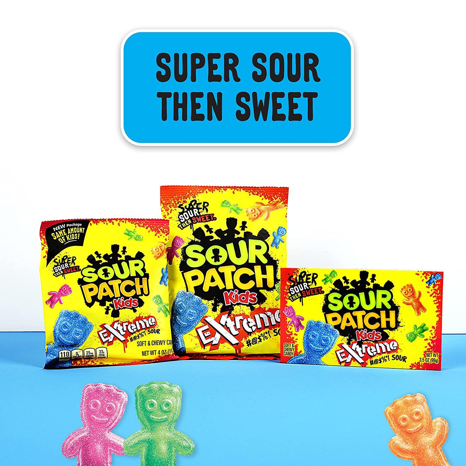 SOUR PATCH KIDS Extreme Flavor Mixed-Fruit Candy - 12 Bags (7.2 oz each ...