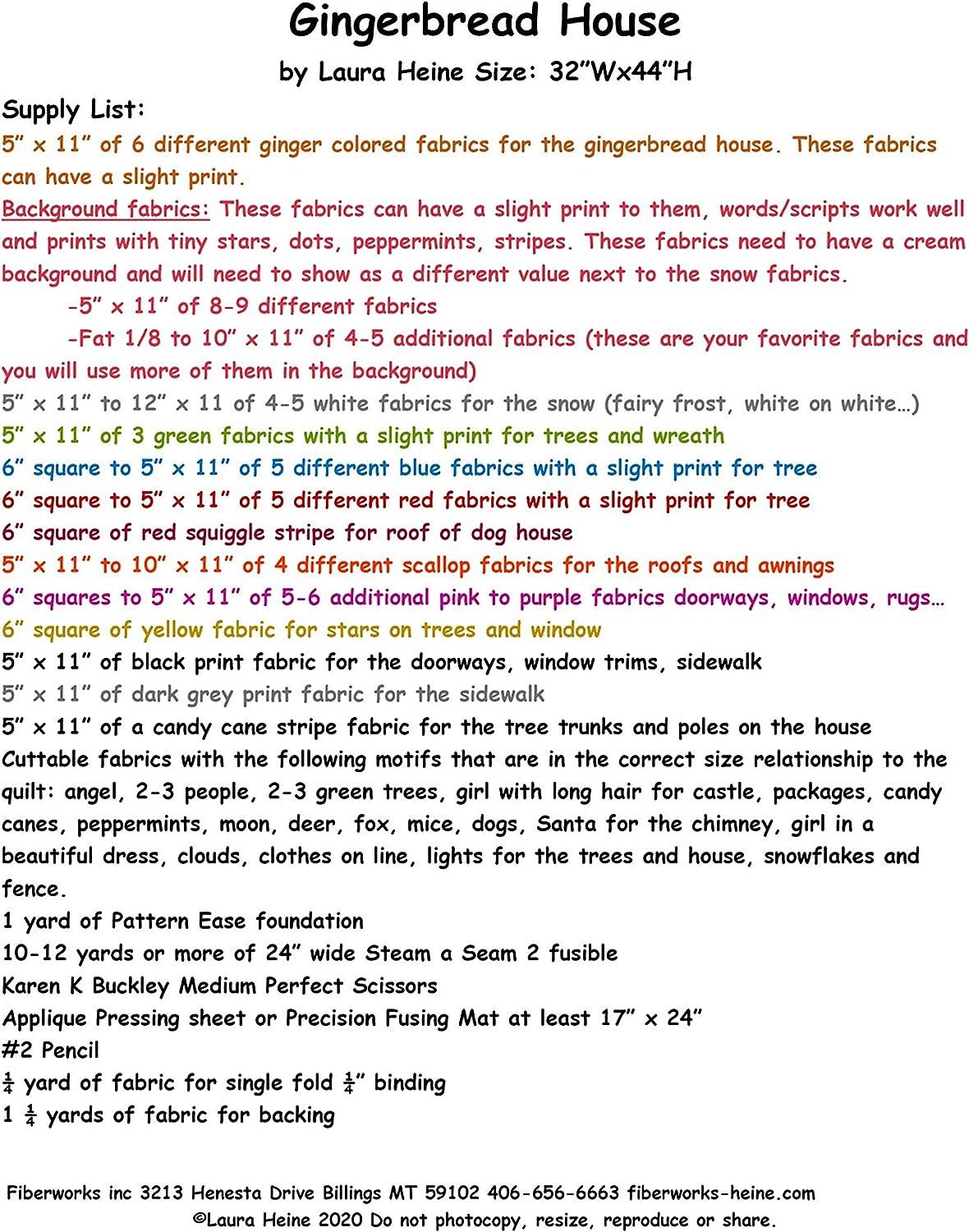 Gingerbread House Quilt Pattern by Laura Heine - Festive Holiday DIY ...