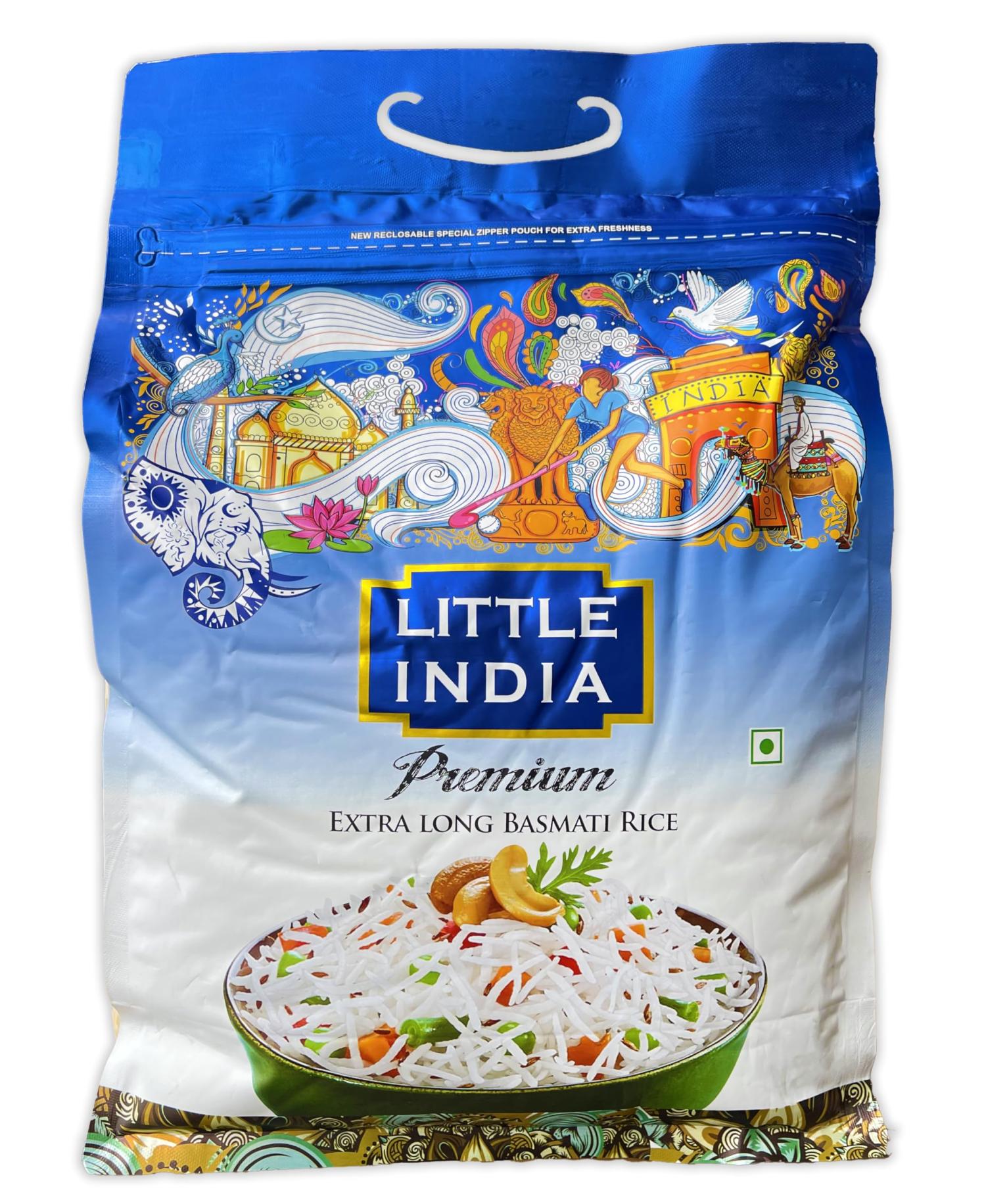 Little India Premium Extra Long Basmati Rice 5kg | Fluffy Delicious ...