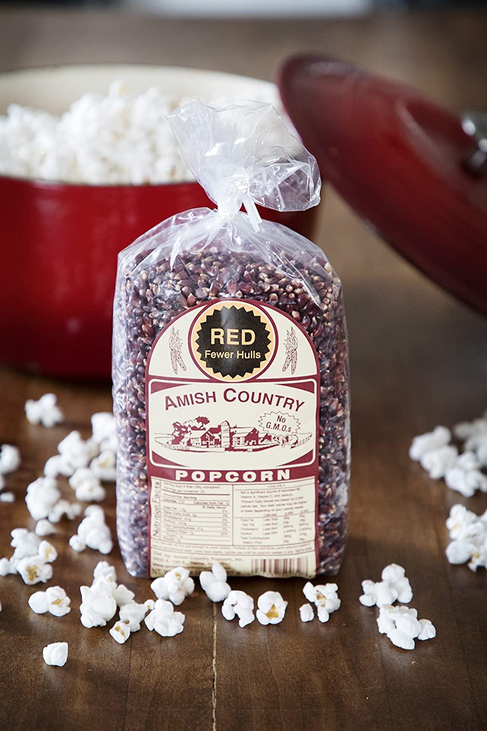 Amish Country Red Popcorn Kernels - 2 lbs | Non-GMO & Gluten Free | Buy ...