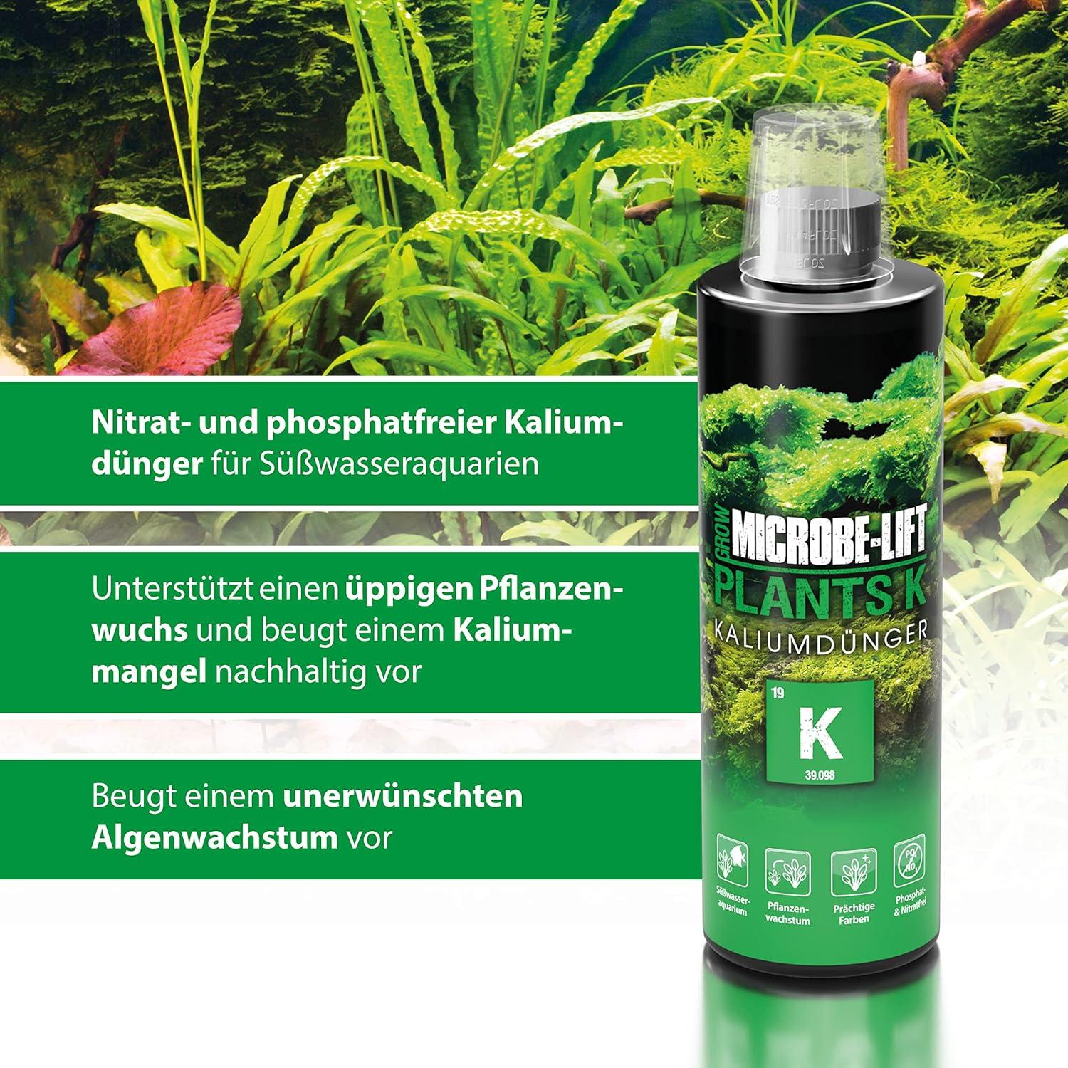 Microbe-Lift Plants K | Potassium Fertilizer for Freshwater Aquariums | Nitrate & Phosphate Free ...