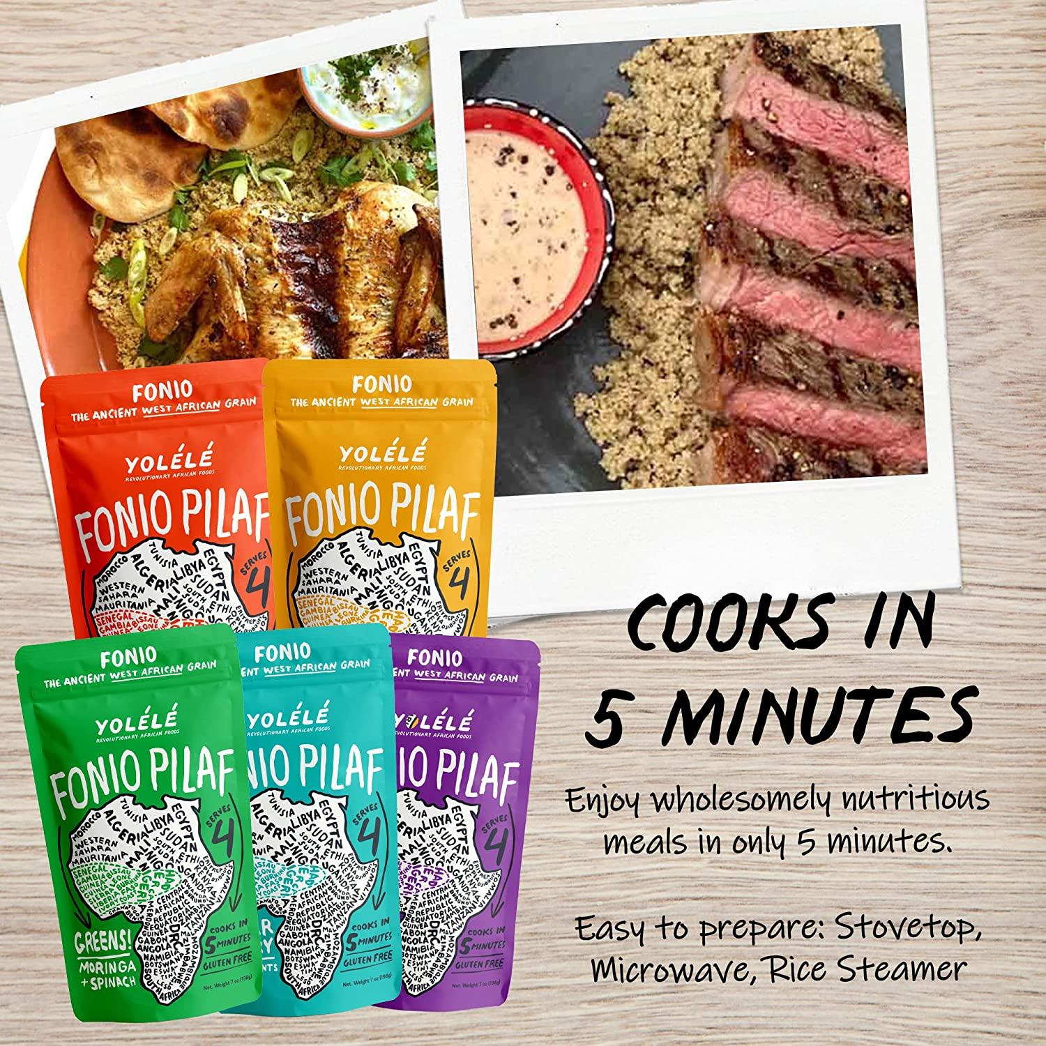 Yoll Fonio Grain Pilaf Mix African Supergrain Ancient Grains Organic ...