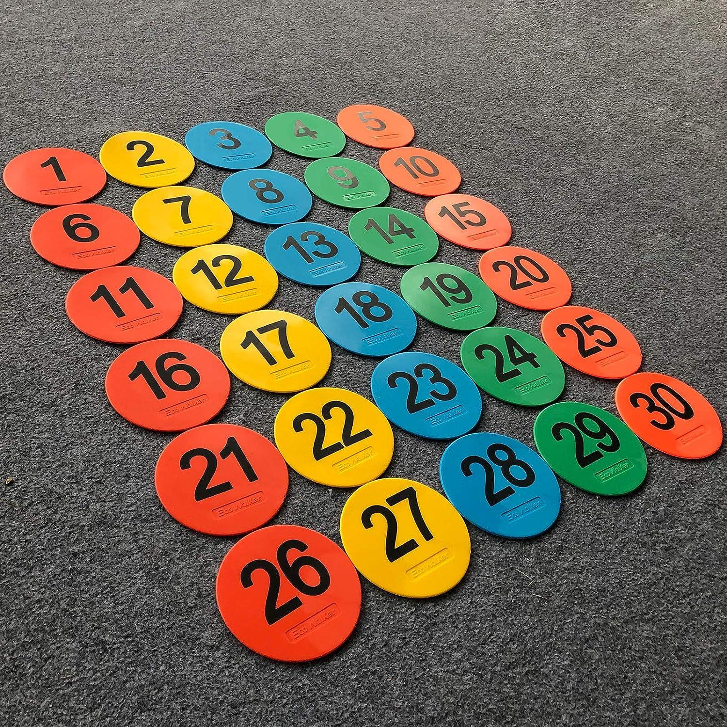 Eco Walker 4inch Mini Floor Spot Markers for Classroom - Set of 30 ...