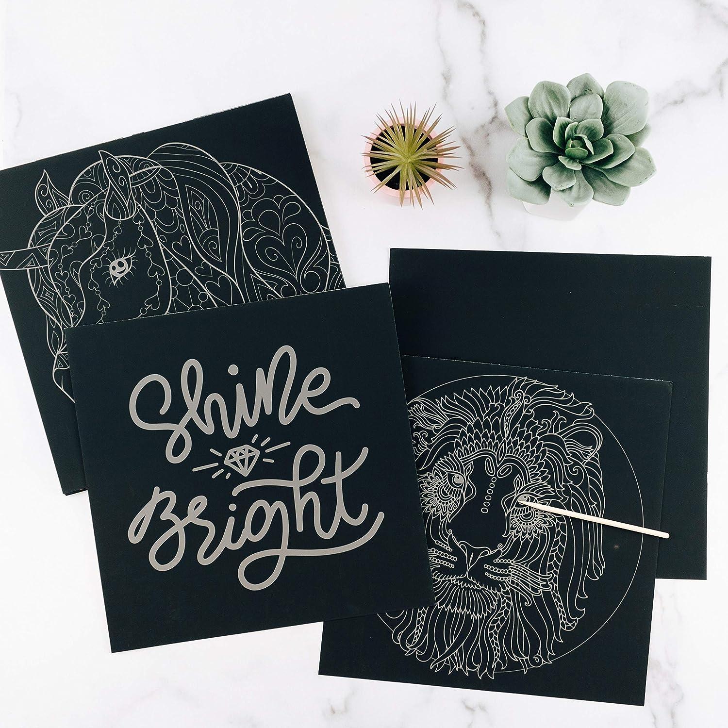 Art 101 USA Ultimate Scratch Art Combo Kit - 41 Pieces in Colorful ...