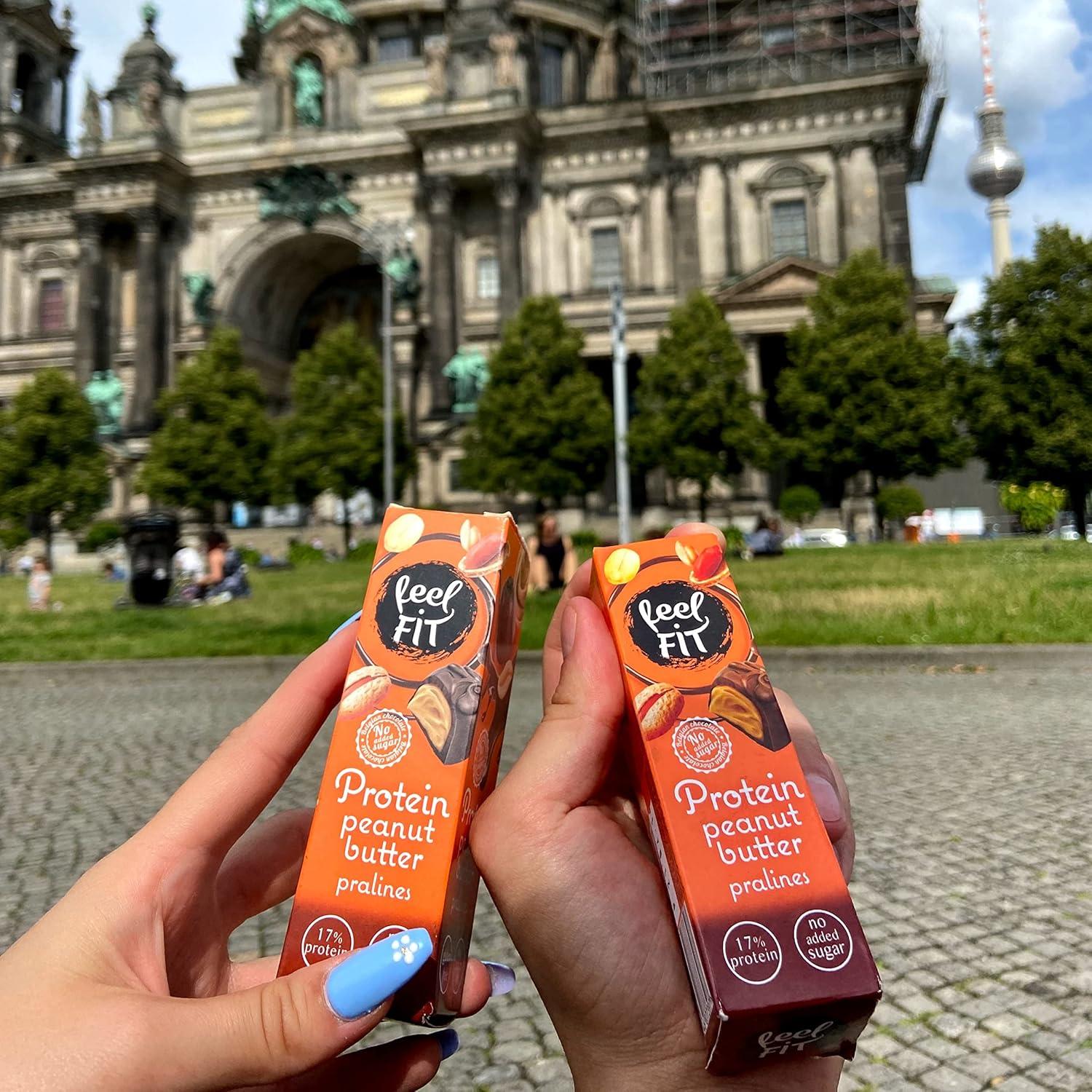 Feel Fit Chocolates with Peanut Butter - Sugar-Free Belgian Milk ...