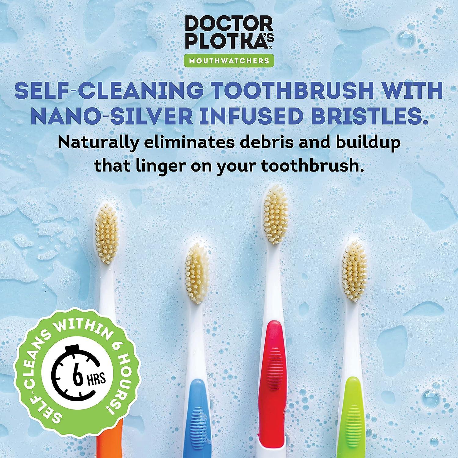Doctor Plotka's Mouthwatchers Manual Toothbrushes - 4 Count - Adult ...