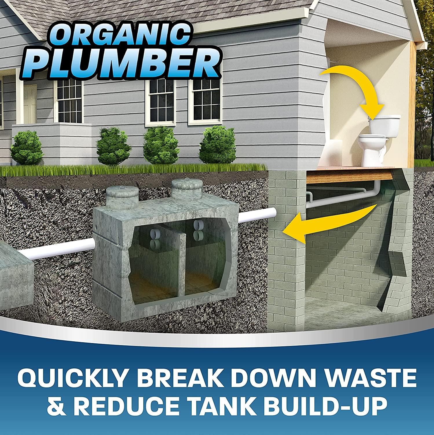 Organic Plumber Septic Tank Treatment Tablets - 1 Year Supply ...