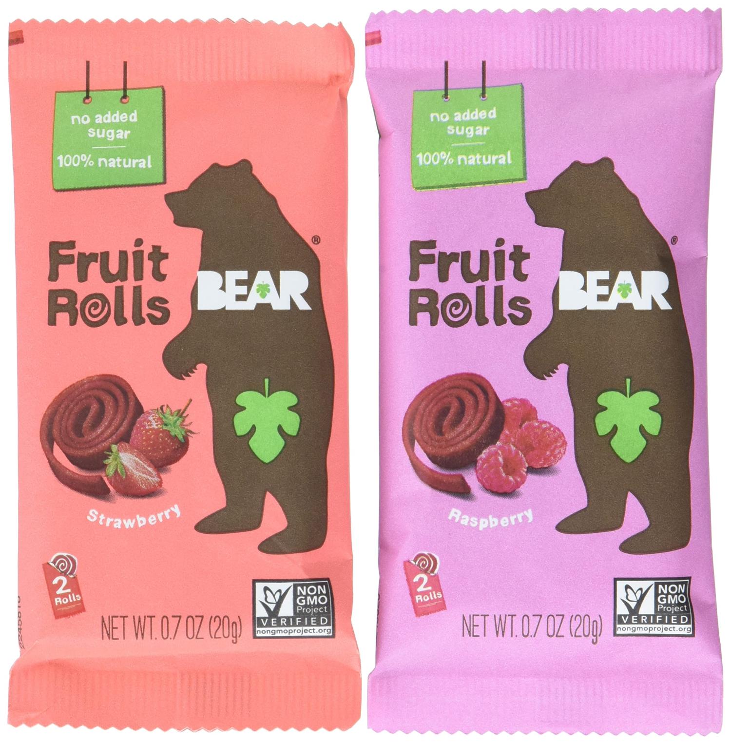BEAR Real Fruit Rolls Variety Pack - 16 Rolls with 2 Packs Each | Buy ...