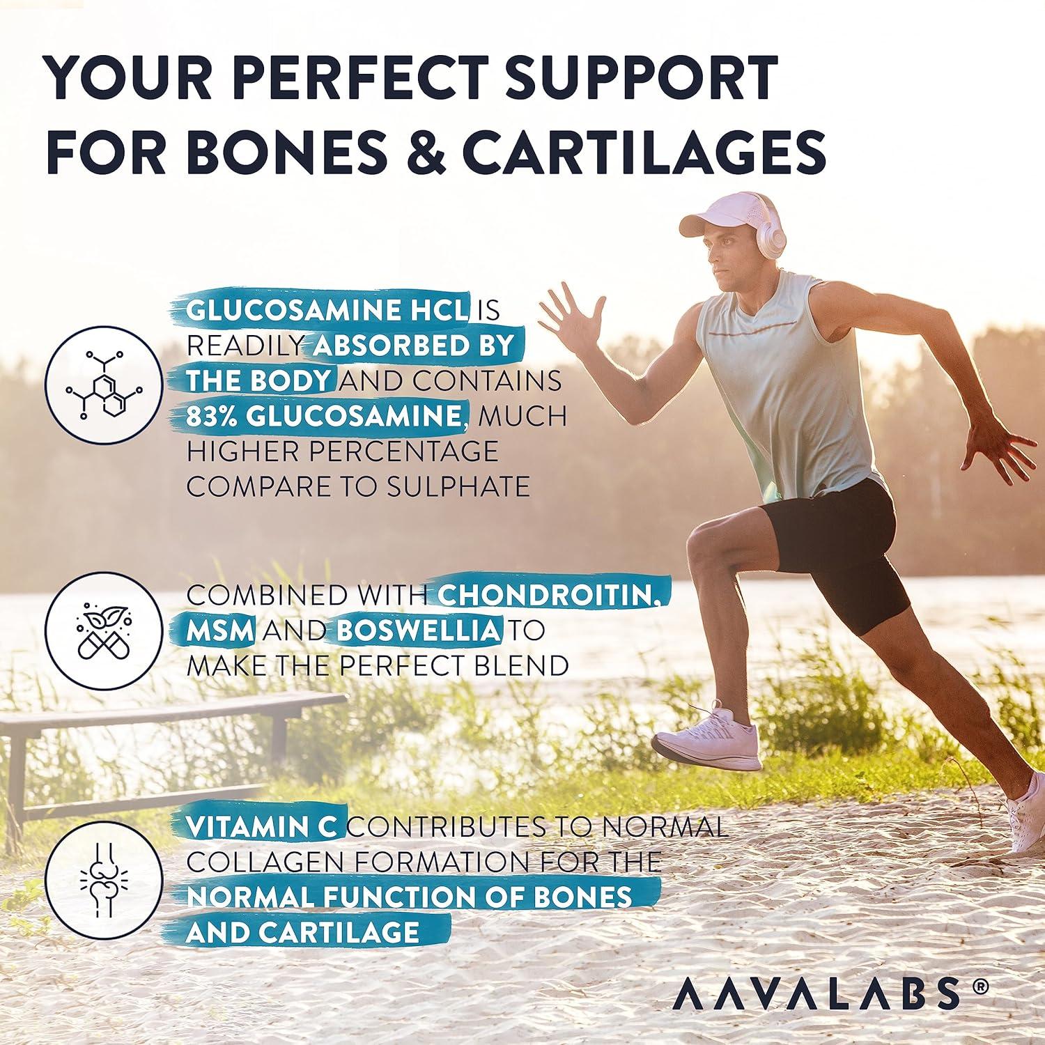 High Strength Glucosamine Chondroitin Complex with MSM, Boswellia Extract, and Vitamin C - 180 ...