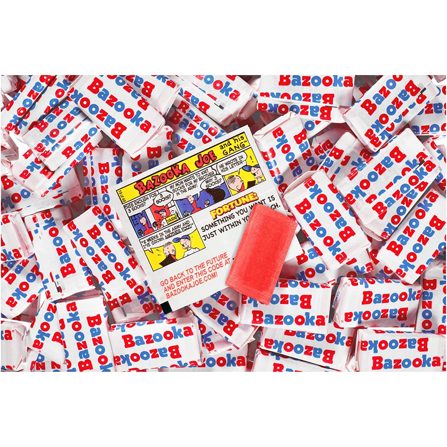 Bazooka Bubble Gum 225 Count Individually Wrapped Pink Chewing Gum in ...