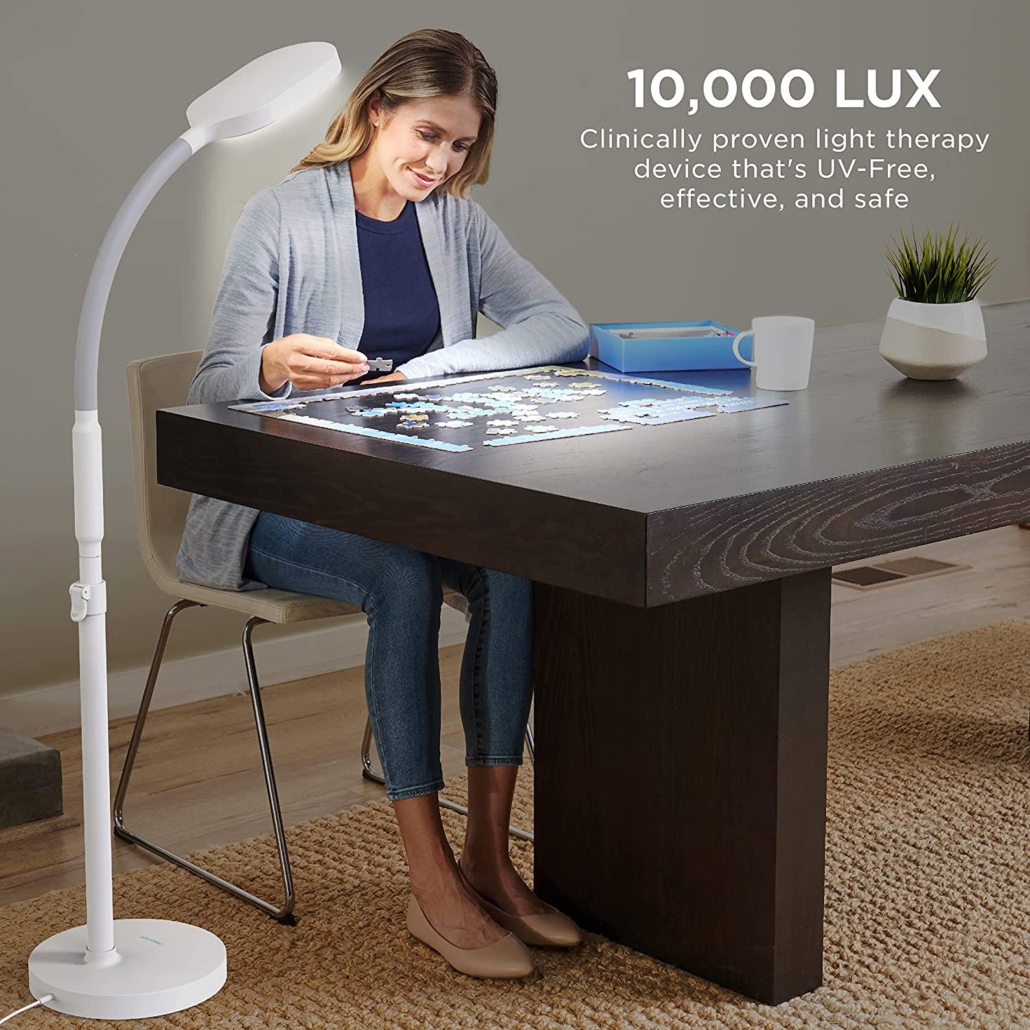 Verilux HappyLight Duo - 2-in-1 Light Therapy Floor Lamp | Full ...