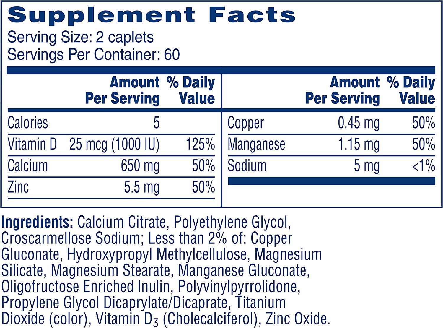 Citracal Maximum Plus: Highly Soluble 650mg Calcium Citrate With 1000 ...