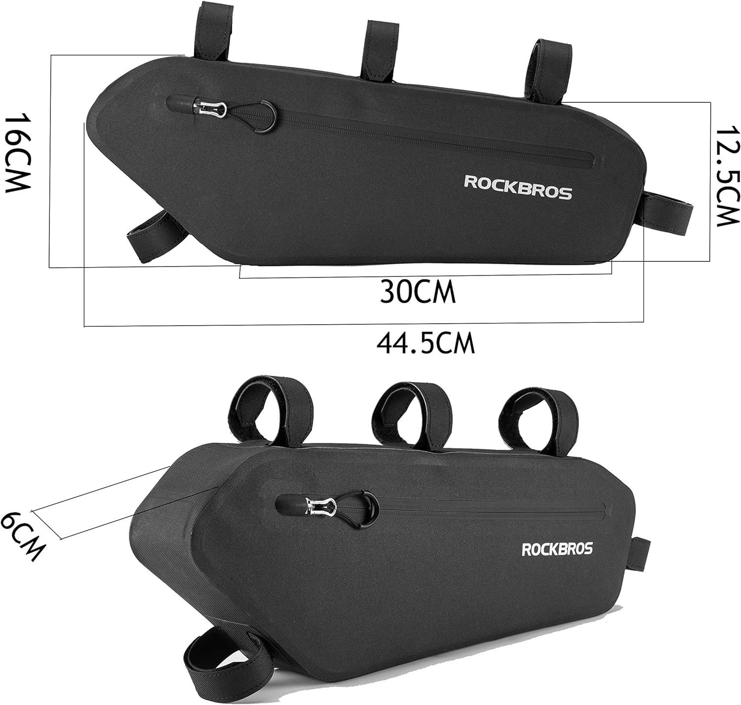 ROCKBROS Waterproof Bicycle Frame Bag - 4L Triangle Bike Bag - Durable ...