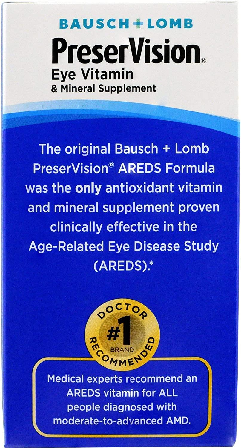 PreserVision AREDS 120 Tablets - Eye Health Support & AMD Prevention ...