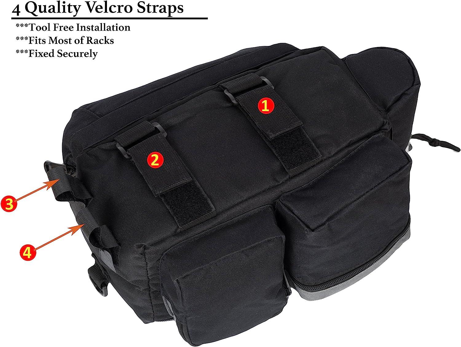 Roswheel 14024 Convertible Bike Rear Rack Seat Pannier Trunk Bag with ...