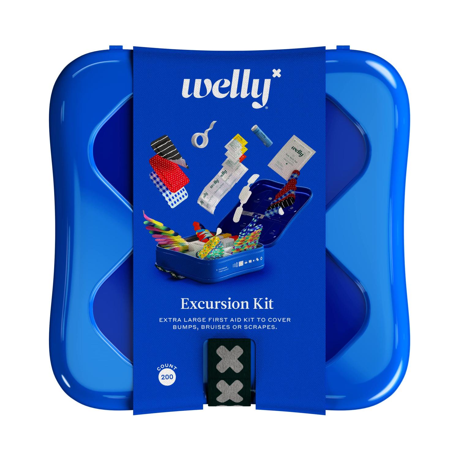 Welly Excursion Kit - 200 Count First Aid Kit with Waterproof Bandages ...
