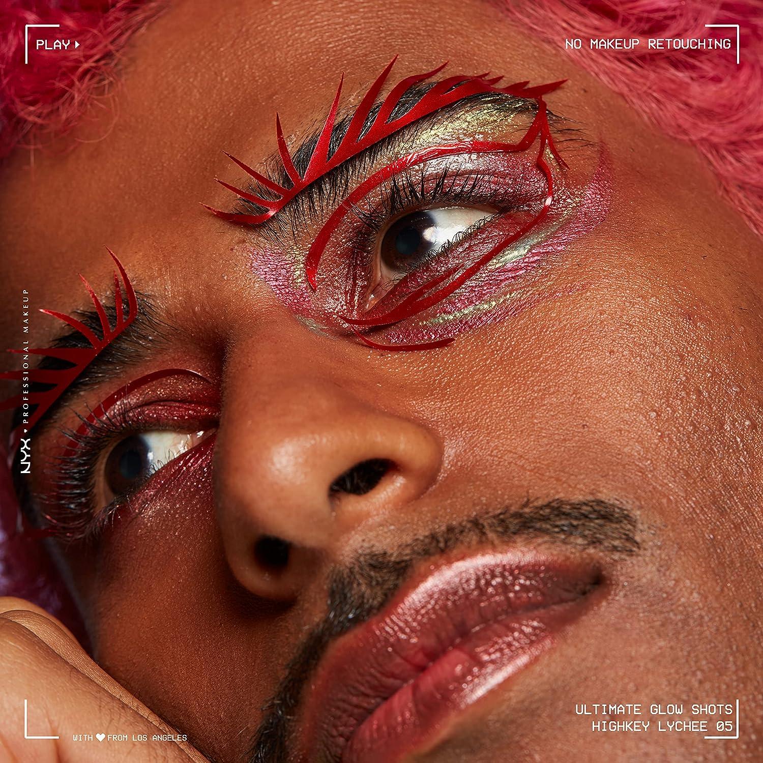 NYX Ultimate Glow Shots Liquid Eyeshadow - Highkey Lychee | Long ...