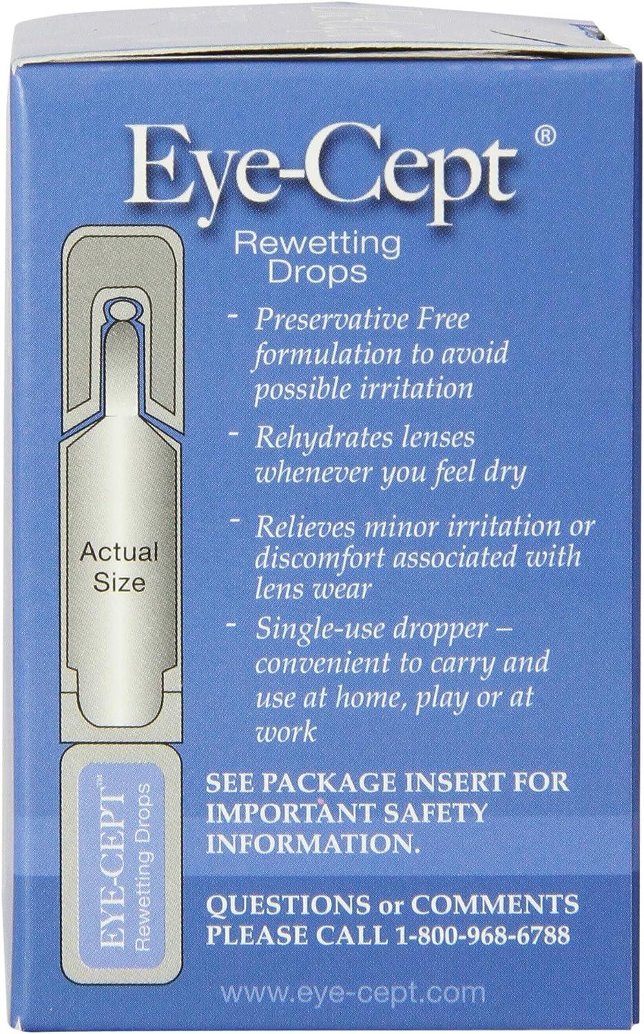 Optics Eye-Cept Rewetting Drops 20-Count 0.02 fl oz (0.5 ml) Pack of 4 ...