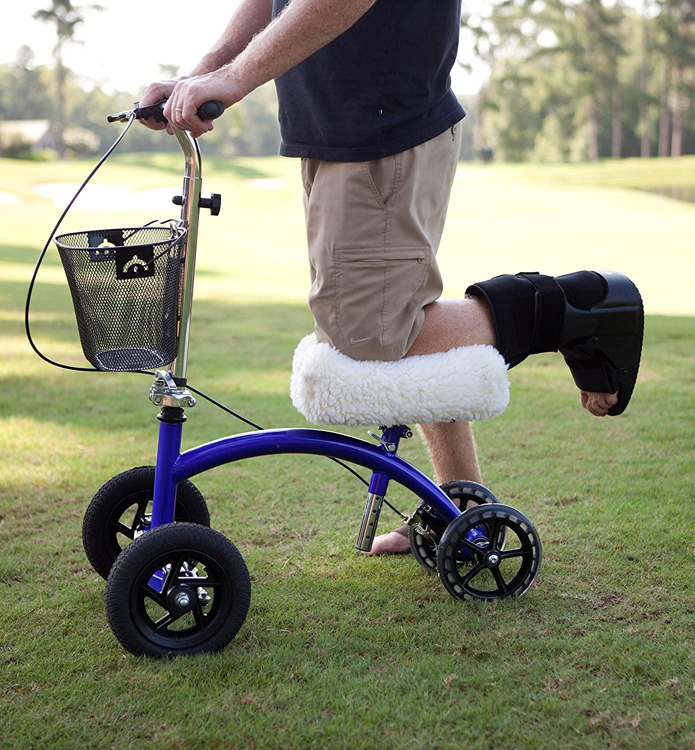 KneeRover Deluxe Sheepette Knee Walker Kneepad Cover - Thick ...