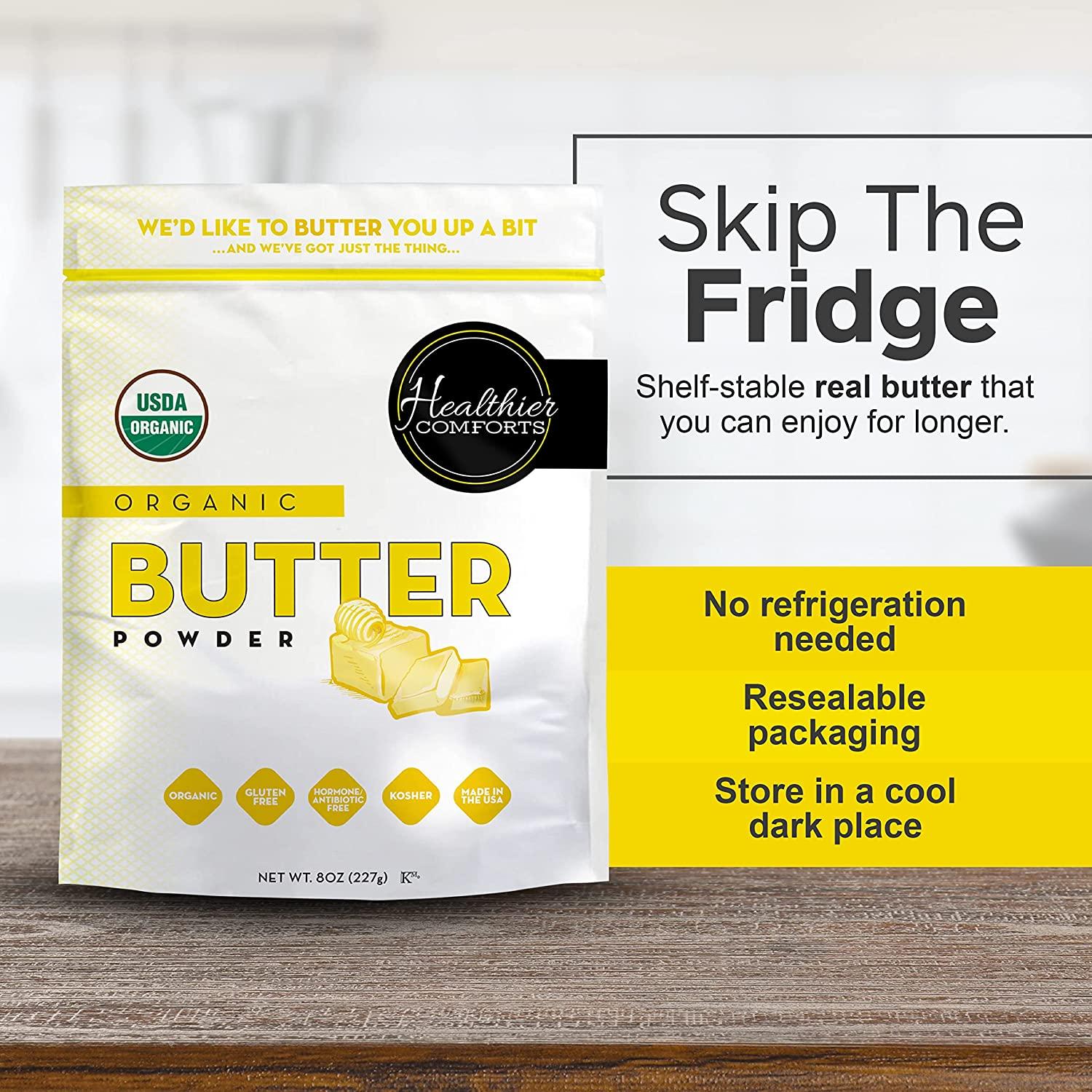 Healthier Comforts Organic Butter Powder - USDA Certified Organic ...