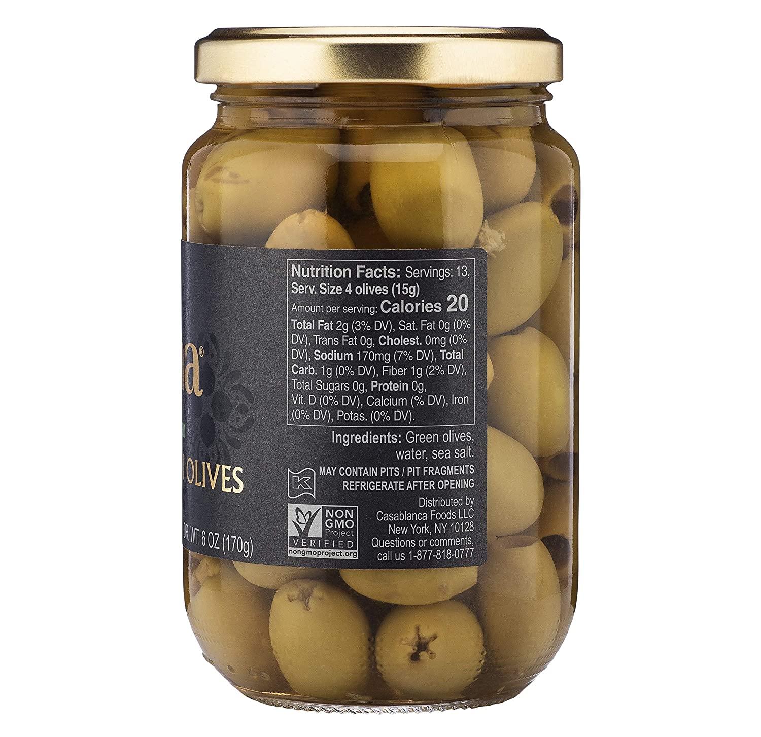 Mina Pitted Green Olives, Premium Handpicked and Naturally Cured ...
