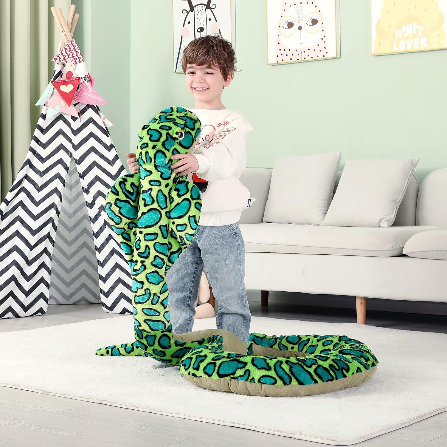 IKASA Giant Snake Stuffed Animal Plush Toy - 270cm Large Cobra Soft Toy ...