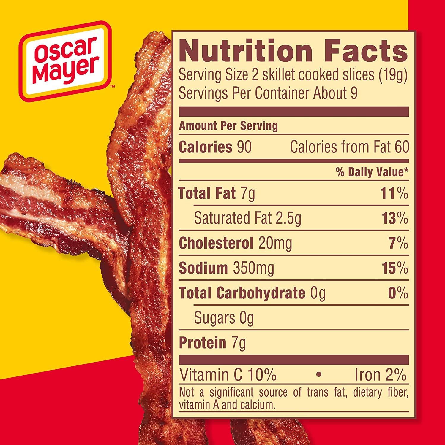 Oscar Mayer Original Fully Cooked Bacon, 2.52 oz Box - 9-11 Slices ...