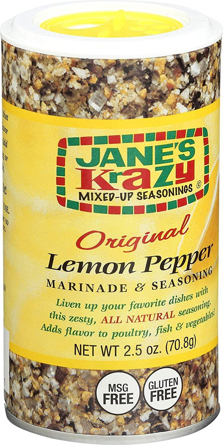 Jane's Krazy Seasonings Lemon Pepper Marinade & Seasoning - 2.5 oz ...