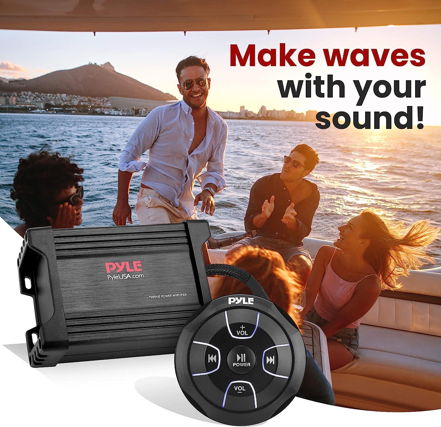 Waterproof Bluetooth Marine Amplifier Receiver - 600W Weatherproof 2 ...